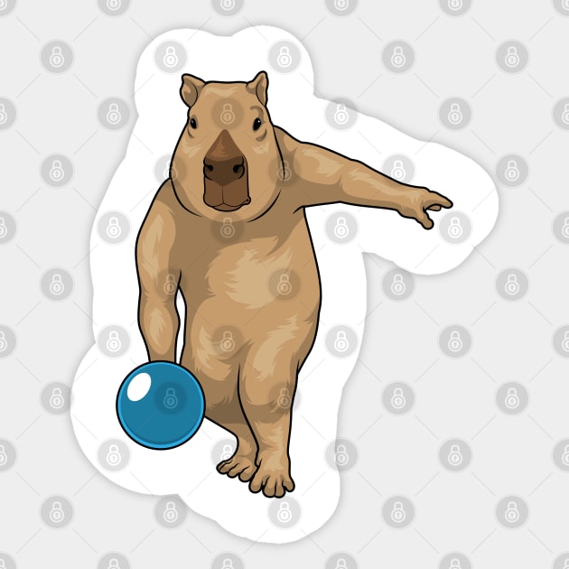 Capybara Bowling Bowling ball - Bowling - Sticker | TeePublic